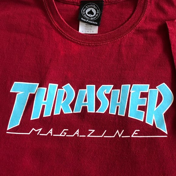 Thrasher Magazine | Shirts | Thrasher Logo Tshirt Red | Poshmark